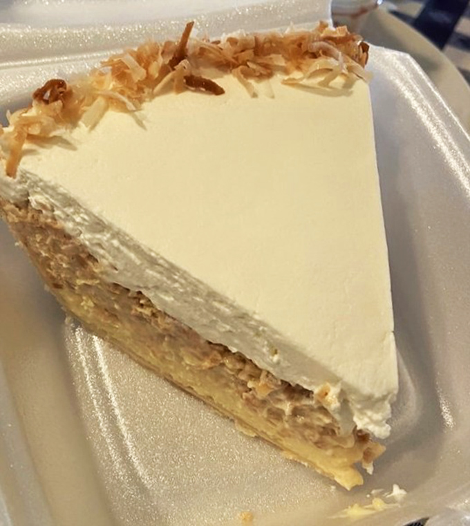 This coconut cream pie doesn't just have layers of filling and topping—it has layers of devotion from generations who've made the drive just for a slice.