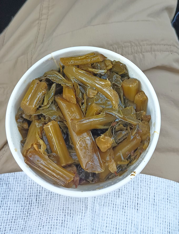 These collard greens aren't just a side dish—they're the supporting actor that sometimes steals the whole barbecue show.