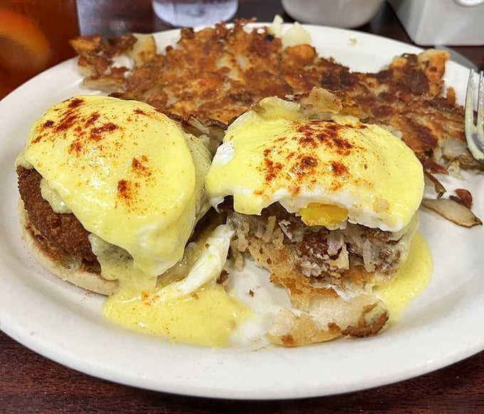 Eggs Benedict with crab cakes&mdash;where Maryland meets Ohio in a breakfast romance that would make Neptune himself jealous.