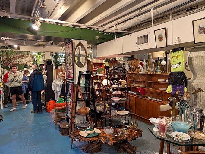 Where furniture meets fashion meets fascination. This crowded corner could furnish your home and several episodes of Mad Men simultaneously.
