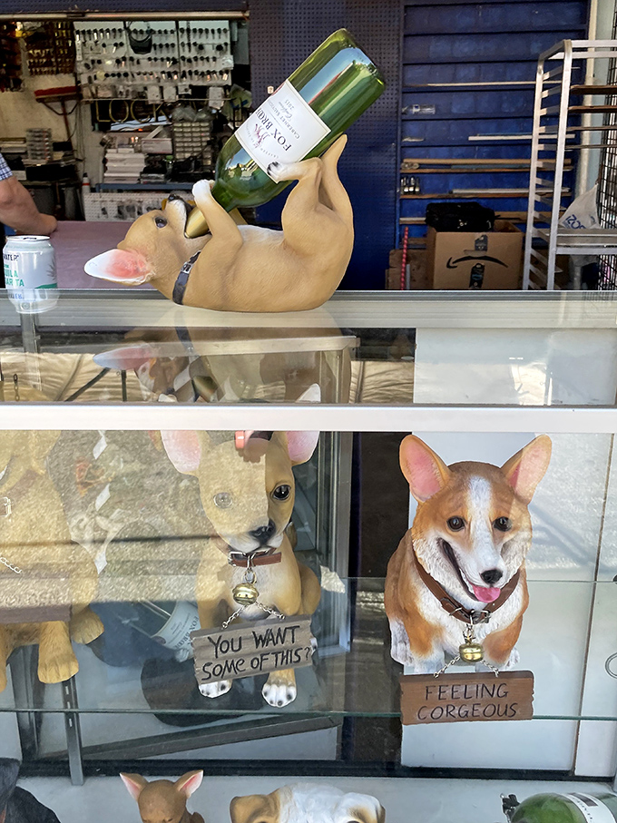 These ceramic canine wine holders prove that someone finally answered the age-old question: "What if dogs could serve beverages?"