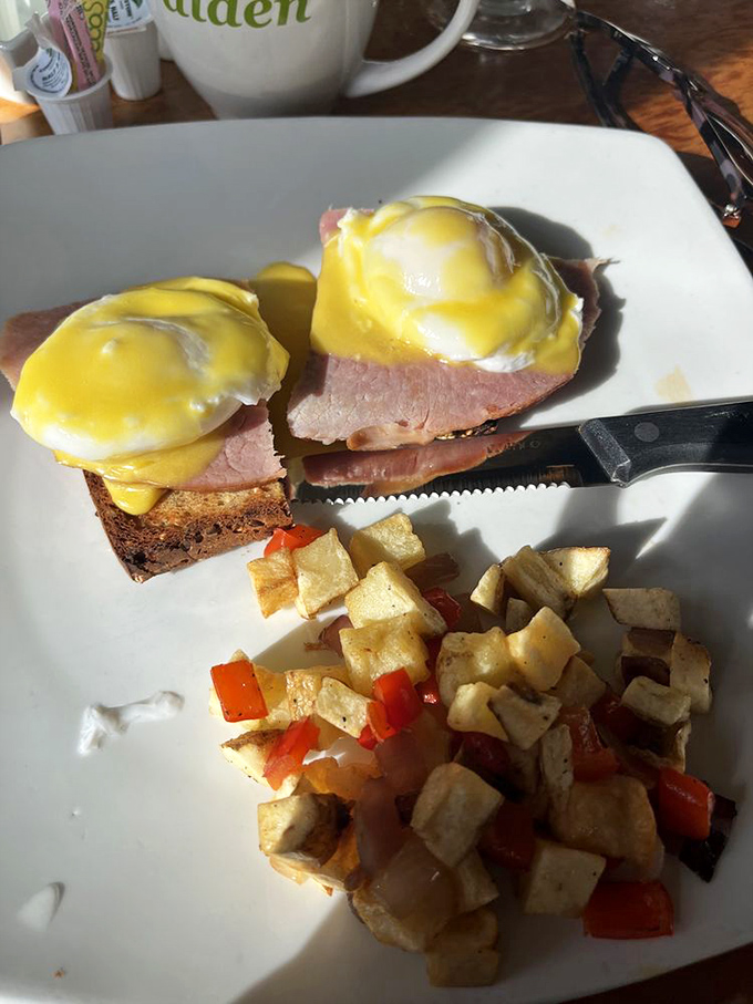 Eggs Benedict done right, with hollandaise so perfect it deserves its own standing ovation and encore performance.