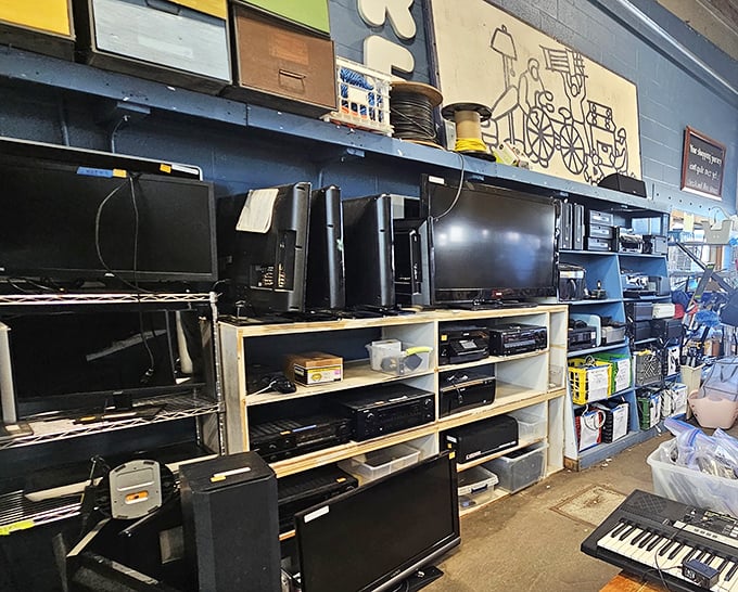 The electronics section feels like time travel &ndash; from vintage stereos to modern computers, all tested and ready for their encore performance.