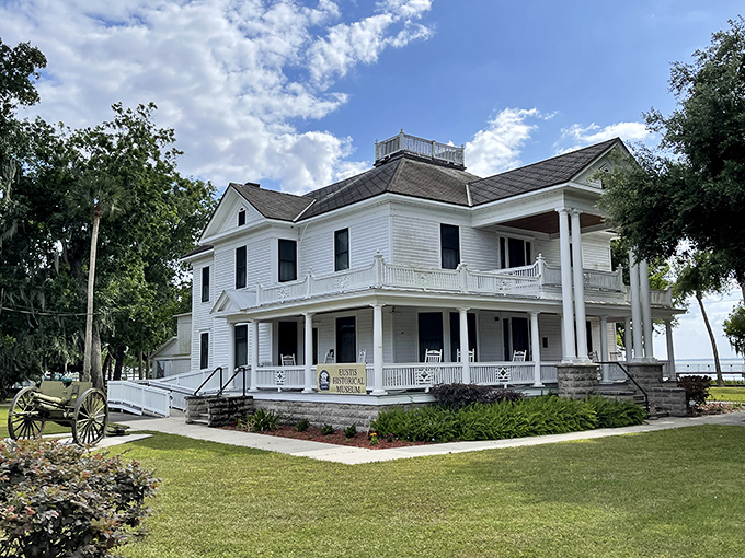 The Eustis Historical Museum's grand white columns and wraparound porch practically whisper stories from Florida's past over sweet tea.