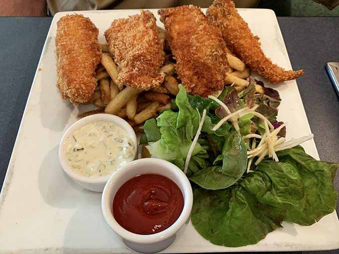 Golden-fried perfection meets fresh island greens. These crispy morsels might make you forget you're supposed to be eating poke in Hawaii.