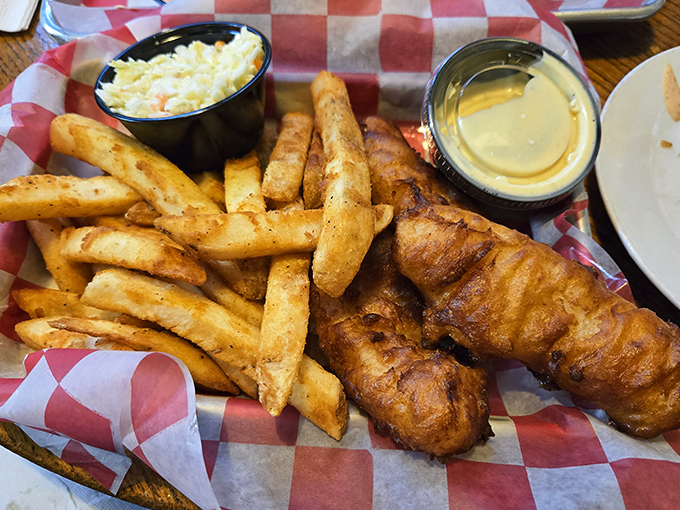 Golden-battered fish and perfectly seasoned fries &ndash; proof that sometimes the simplest pleasures are the most satisfying.