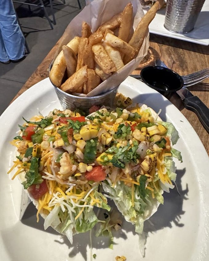 These fish tacos bring the beach to Pennsylvania, a colorful fiesta of fresh ingredients that might just make you forget you're hundreds of miles from the coast.