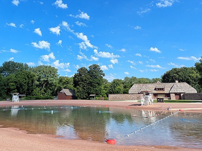 Flandrau State Park's sand-bottom pool offers summer relief &ndash; it's like finding an oasis in the prairie.