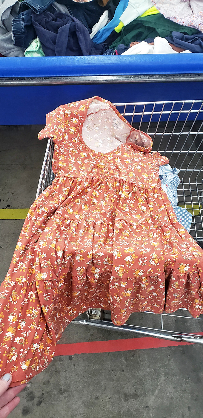 That floral dress might have started as someone's impulse buy, but it's about to become your vintage fashion statement.