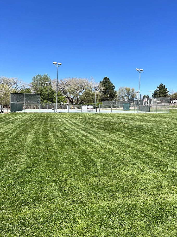 Florence Park's immaculate baseball field stands ready for community games where the stakes are low but the joy is immeasurable&mdash;America's pastime preserved in its purest form.