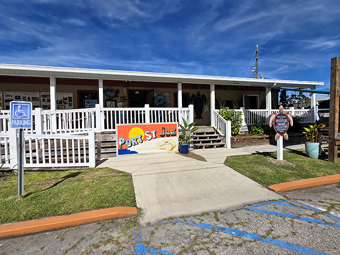 The Forgotten Coast Sea Turtle Center welcomes visitors with a cheerful facade and accessibility ramp &ndash; because conservation should be available to everyone.