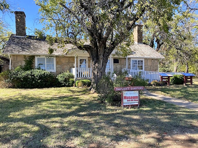 Fort Washita Historic Site whispers tales of frontier days through its preserved stone buildings and peaceful grounds.