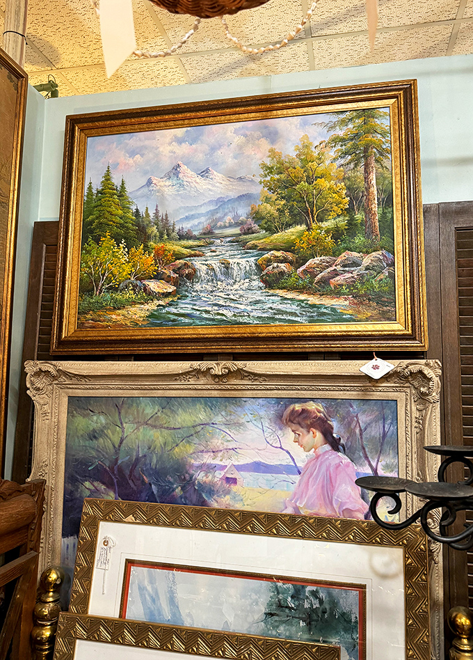 These framed landscapes and portraits aren't just art&mdash;they're windows into other worlds, each with stories as layered as their ornate frames.