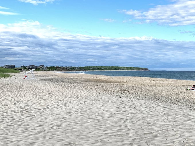 Frederick J. Benson Town Beach stretches out like nature's welcome mat, inviting you to kick off your shoes and stay awhile.