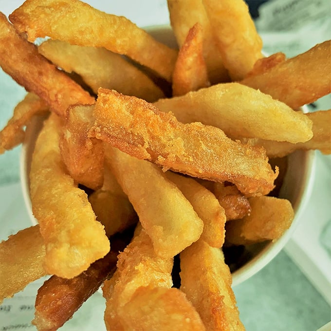 Golden, crispy, and unapologetically straightforward. These fries don't need truffle oil to make your cardiologist nervous.