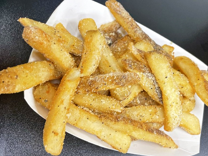 Golden, crispy fries that make the perfect supporting cast. They're not trying to steal the show, but they certainly deserve their own standing ovation.