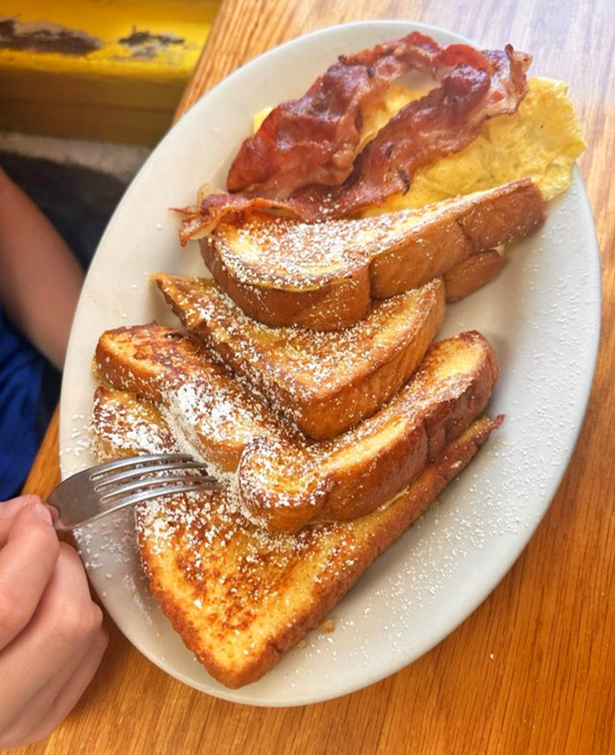 French toast that's achieved the perfect golden-brown exterior while maintaining that custardy interior&mdash;the breakfast equivalent of winning the lottery.