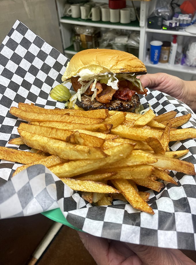 This isn't just a burger &ndash; it's a masterpiece of balance and proportion, with bacon that's achieved that mythical state between crispy and chewy.