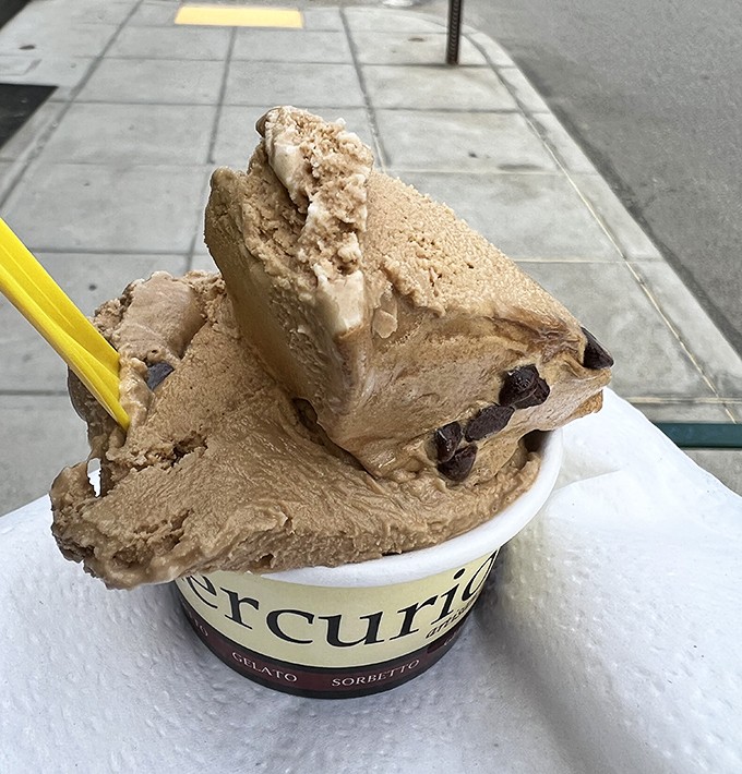 This chocolate gelato doesn't just satisfy a sweet tooth &ndash; it's therapy in a cup, with chocolate chunks playing hide and seek throughout.