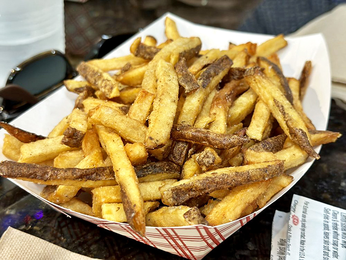 Hand-cut fries that put the frozen imposters to shame &ndash; golden, crispy on the outside, fluffy within, and worth every single calorie.