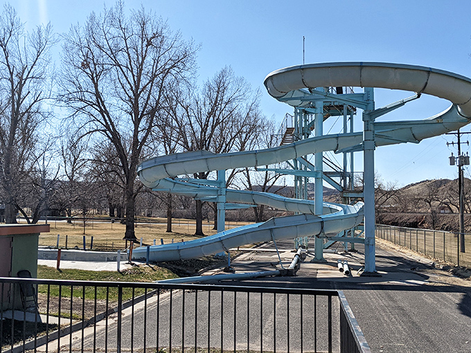 Water slides at the hot springs facilities&mdash;because retirement doesn't mean you're too old for fun.