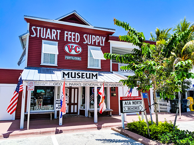 The Stuart Feed Supply building now feeds curiosity instead of livestock, preserving local history while giving visitors a taste of old Florida.