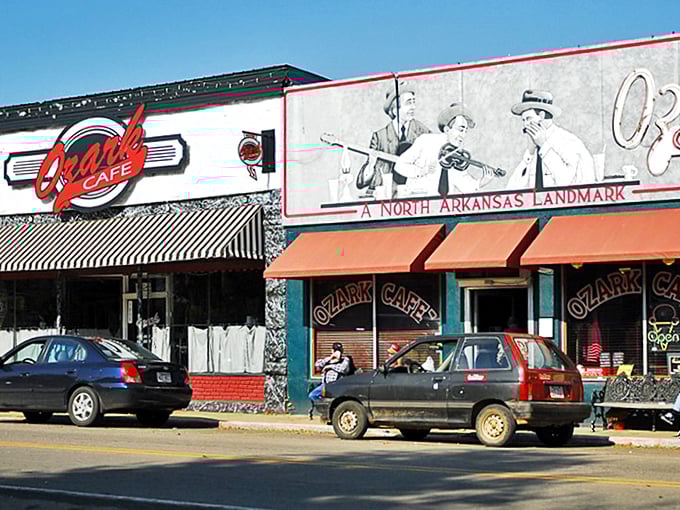 Small-town America still thrives here on the square, where locally-owned shops beat chain stores every single day.