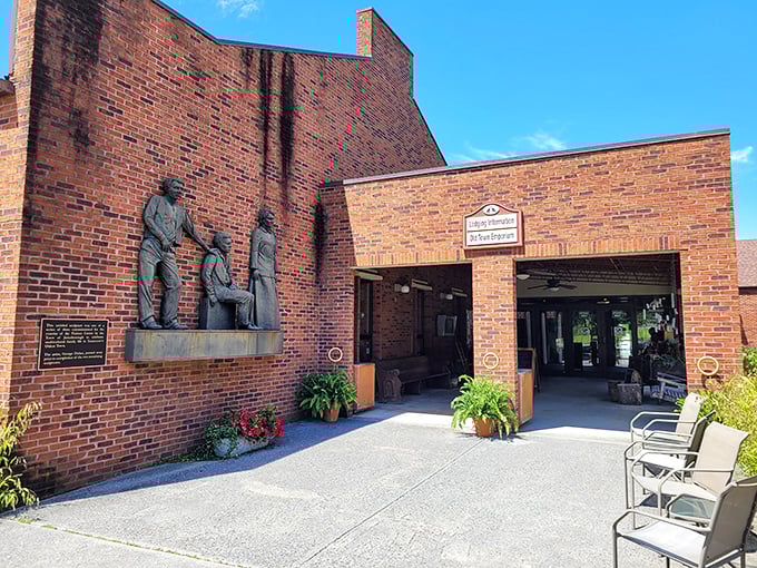 History comes alive at the International Storytelling Center, where bronze figures outside remind us that every community is built on shared stories.
