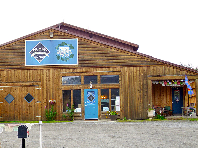 This rustic wooden building houses Homer Brewing Company, where Alaskan craftsmanship extends from boat-building to beer-making.