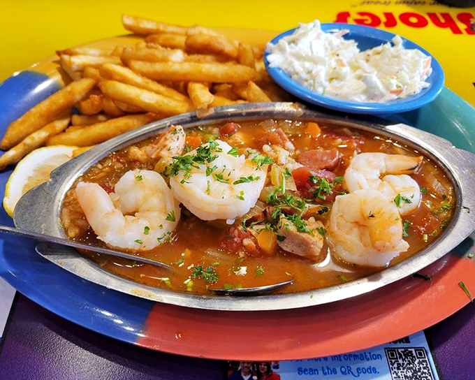 Jambalaya that could make a New Orleans chef nod in approval&mdash;rice, seafood, and spice in perfect harmony.