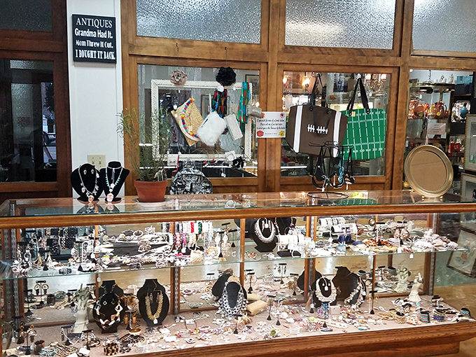 A jewelry case that sparkles with possibilities&mdash;where costume pieces that once adorned flappers and socialites wait for their second act on modern collarbones.