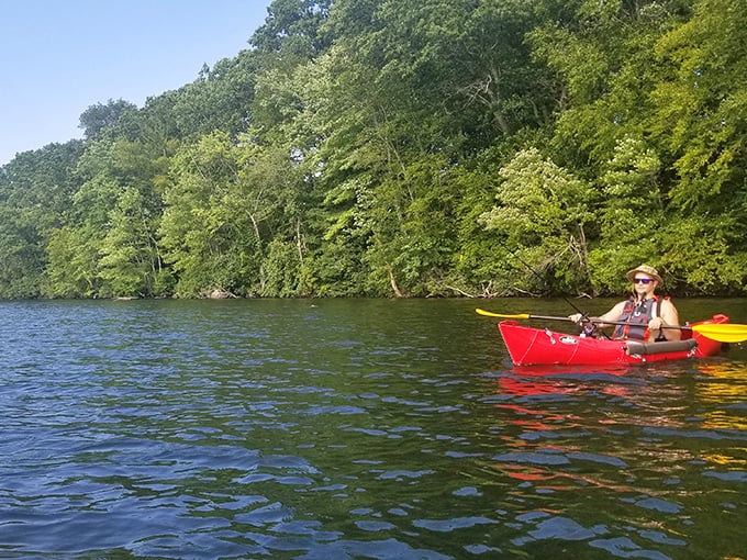 Kayaking at Lincoln Woods &ndash; where "going with the flow" isn't just good advice, it's literally what you do. Adventure awaits around every bend.