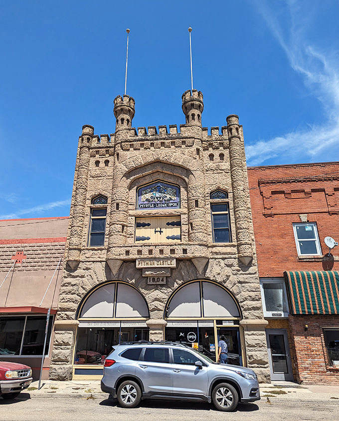 Talk about curb appeal—this castle-like facade makes you wonder if knights once jousted for parking spots downtown.