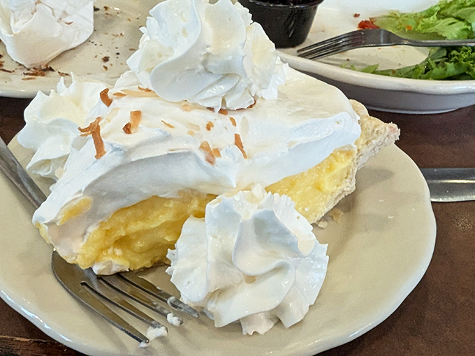 Lemon meringue pie that would make your grandmother both proud and jealous. That cloud of meringue isn't just a topping—it's a lifestyle choice.