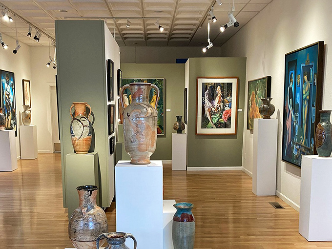 Liberty Arts gallery proves culture doesn't require big city prices. These ceramic treasures and paintings bring metropolitan aesthetics to mountain town accessibility.