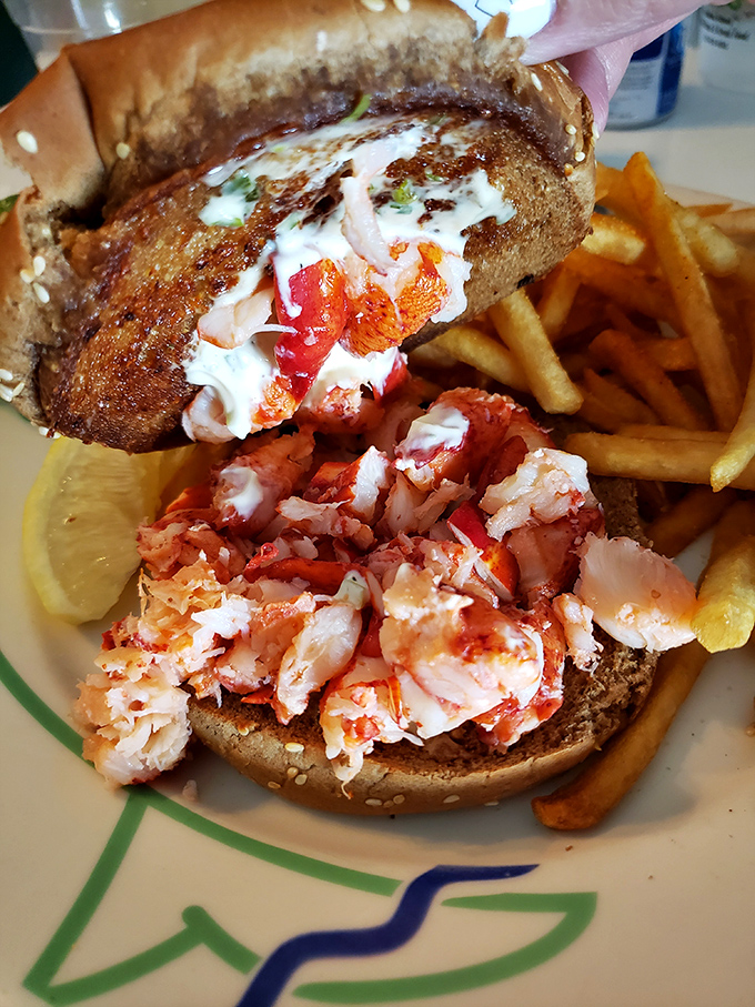 This isn't just a lobster roll &ndash; it's a seafood celebration between bread. The kind of sandwich that makes you wonder why you ever settled for turkey.