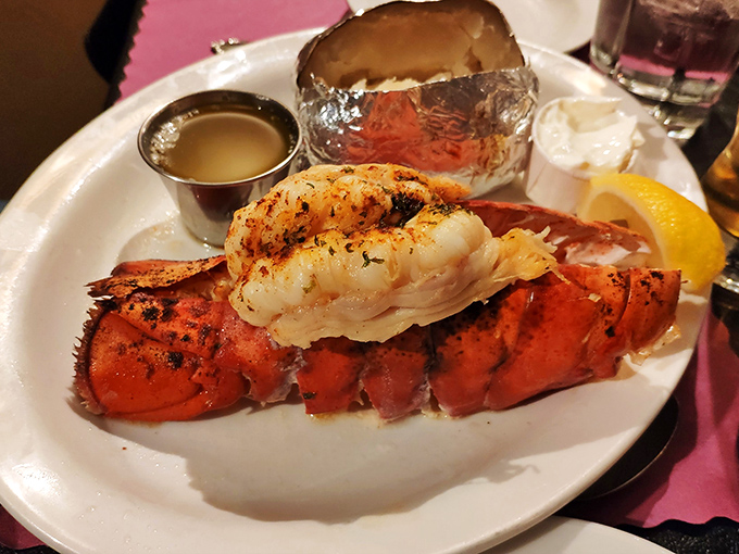 This lobster tail isn't just dinner; it's a crustacean celebration that makes you wonder why you ever eat anything else.