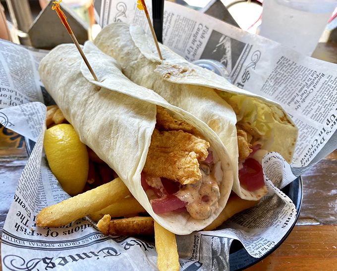 These fish tacos aren't just wrapped, they're gift-wrapped&mdash;crispy, tender, and served with a side of "why aren't all tacos this good?"