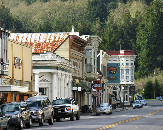 Victorian facades line Main Street like the world's most charming movie set, except these buildings have been keeping their charm for over a century.