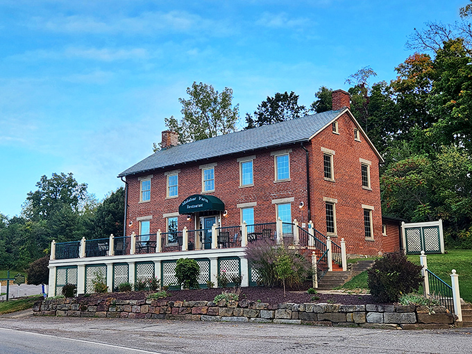 The historic Malabar Farm Restaurant occupies a beautifully preserved brick building that's seen more history than most history books.