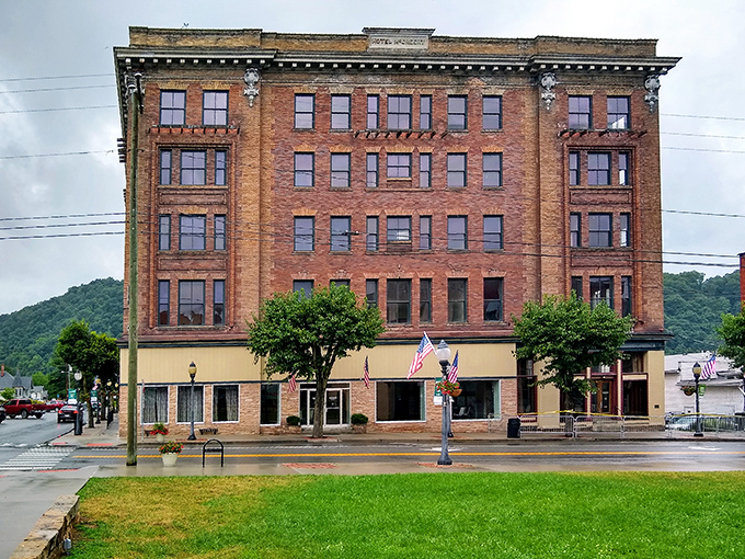 The McCreery Hotel stands as a brick testament to grander days, when railroad tycoons and coal barons might have sipped whiskey in its lobby.