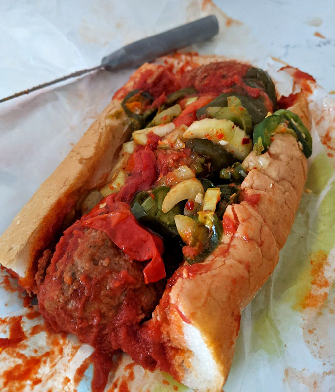 The Italian sausage sandwich with giardiniera is a spicy symphony of textures&mdash;the snap of the casing giving way to juicy meat while peppers provide the perfect counterpoint.