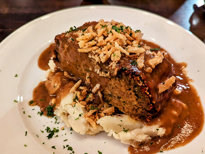Comfort food elevated to an art form&mdash;this meatloaf doesn't remind you of mom's cooking, it makes mom call you for the recipe.