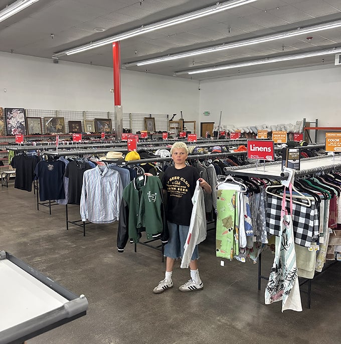 The men's clothing section where fashion meets function, and your wallet doesn't file for bankruptcy.