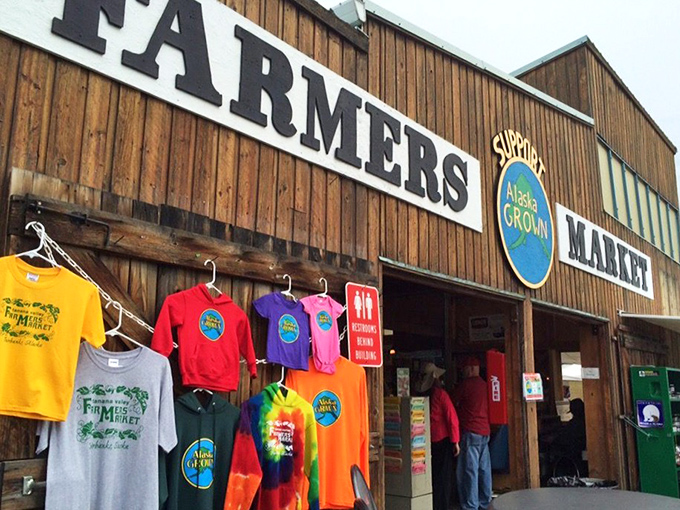 Wear your market pride! These colorful "Alaska Grown" shirts let you flaunt your locavore credentials long after the produce is gone.