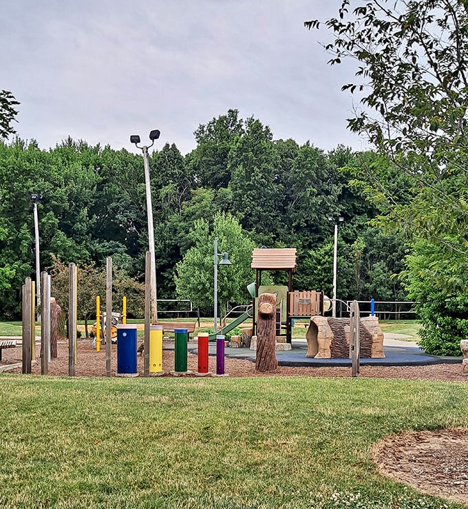 This colorful playground proves Youngstown knows childhood joy doesn't need fancy technology&mdash;just sturdy equipment and room to imagine.