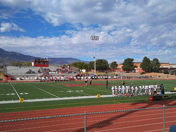 Friday night lights shine bright at Mingus Union High School, where local sports bring the community together under Arizona's impossibly blue skies.