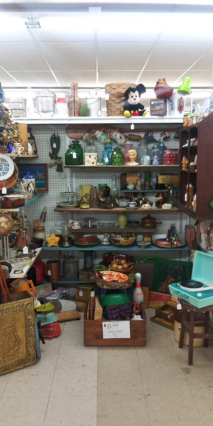 Mickey Mouse watches over a kingdom of mismatched treasures, where yesterday's ordinary becomes today's extraordinary find.