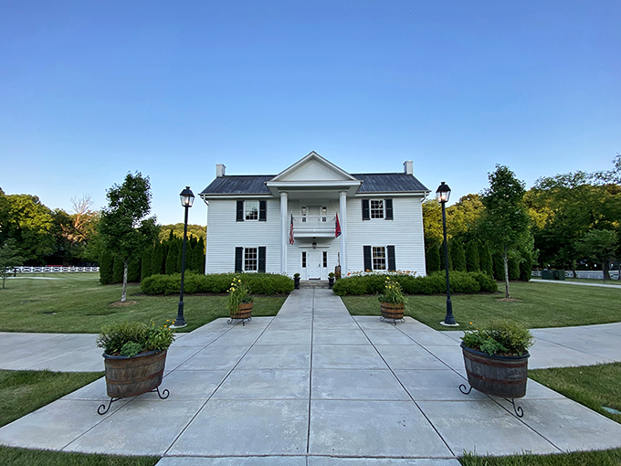The stately Motlow House stands as a testament to Southern architectural elegance, where history whispers from every perfectly maintained column and window frame.