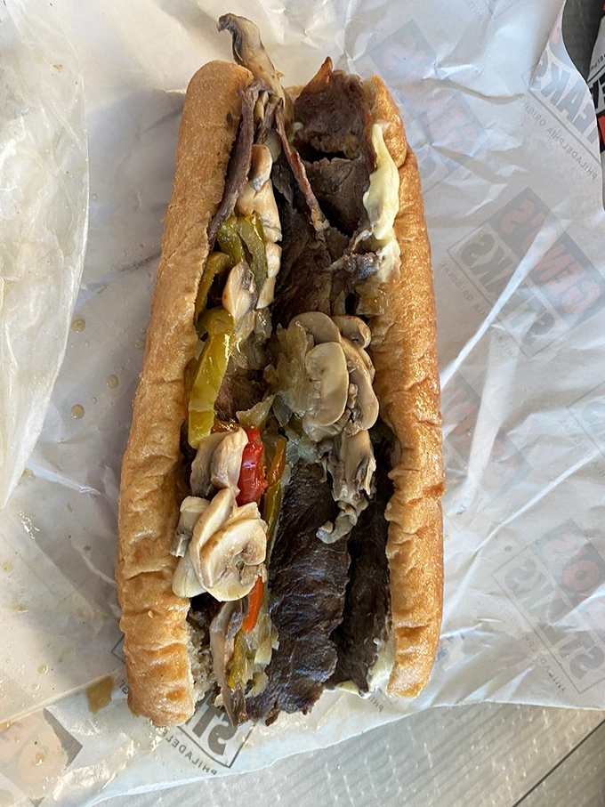 A mushroom masterpiece that would make fungi enthusiasts weep with joy. Tender steak, melted cheese, and earthy mushrooms in perfect harmony.